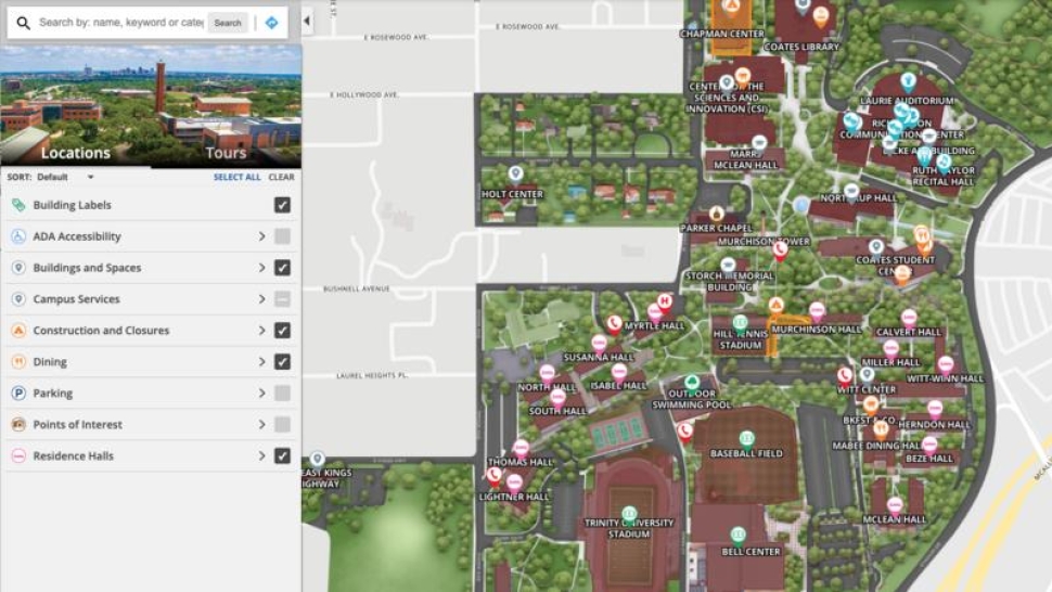 Trinity Launches New, Interactive Campus Map | Trinity University