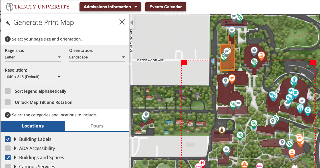 Trinity Launches New, Interactive Campus Map | Trinity University