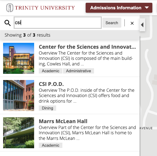 Trinity Launches New, Interactive Campus Map | Trinity University